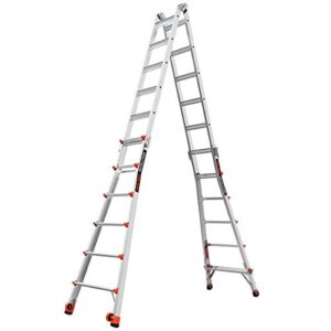 Little Giant Ladders, Revolution with Ratchet Levelers, M26, 26 ft, Multi-Position Ladder, Ratchet™ leg levelers, Aluminum, Type 1A, 300 lbs weight rating (12026-801)