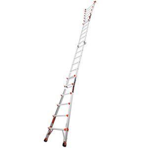 Little Giant Ladders, Revolution with Ratchet Levelers, M26, 26 ft, Multi-Position Ladder, Ratchet™ leg levelers, Aluminum, Type 1A, 300 lbs weight rating (12026-801)