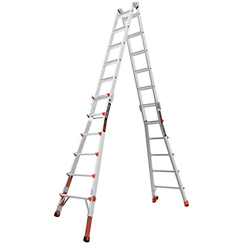 Little Giant Ladders, Revolution with Ratchet Levelers, M26, 26 ft, Multi-Position Ladder, Ratchet™ leg levelers, Aluminum, Type 1A, 300 lbs weight rating (12026-801)