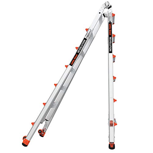 Little Giant Ladders, Revolution with Ratchet Levelers, M26, 26 ft, Multi-Position Ladder, Ratchet™ leg levelers, Aluminum, Type 1A, 300 lbs weight rating (12026-801)