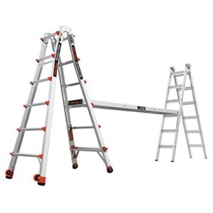 Little Giant Ladders, Revolution with Ratchet Levelers, M26, 26 ft, Multi-Position Ladder, Ratchet™ leg levelers, Aluminum, Type 1A, 300 lbs weight rating (12026-801)