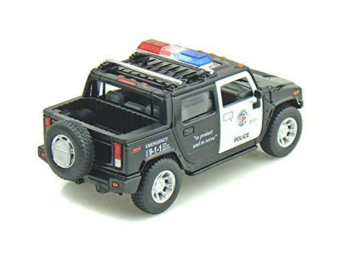 KiNSMART H2 Hummer SUT Police Truck Interceptor 5" 1:36 Scale Die Cast Metal Model Toy