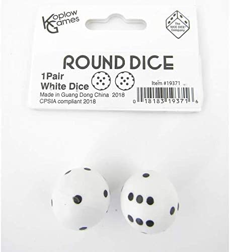 Kobold Press Round D6: 2Pc White/Black