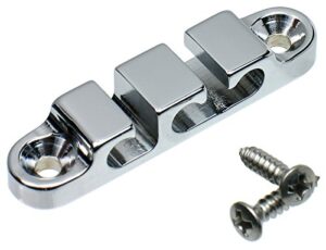 hipshot 405200c 3-string retainer/string guide for bass - chrome with screws