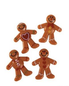 deluxe holiday mini vinyl gingerbread men (48 count)