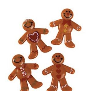 DELUXE HOLIDAY MINI VINYL GINGERBREAD MEN (48 Count)