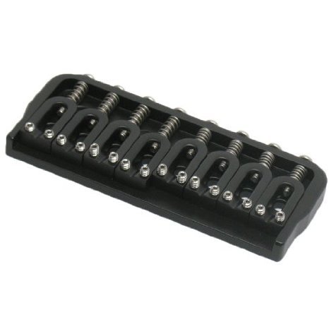 Hipshot 41080B 8-String Hardtail Fixed Electric Guitar Bridge .125" - BLACK