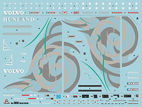 Italeri 3892S Volvo Vn 780 - Super Decals Sheet! -1: 24 Scale - Model Kit