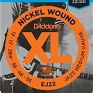 d'addario d'addario ej22 electric guitar strings medium - jazz electric - 1 set