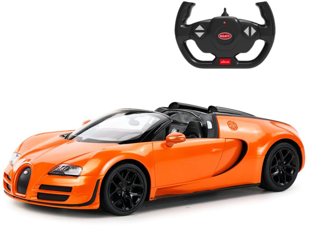 Radio Remote Control 1/14 Bugatti Veyron 16.4 Grand Sport Vitesse Licensed RC Model Car (Orange)