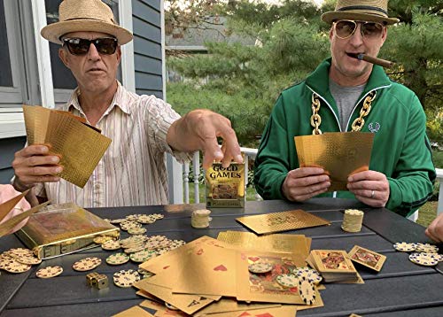 Gold Games Gold Cash, Fake Money, 1000 Dollars of Various Waterproof Gold Bills with Different Faces, Games, Entertainment