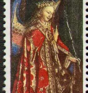 Christmas Angel Gabriel "The Annunciation" by Jan Van Eyck (Scott #1363) Block of 4 x 6¢ US Postage Stamps