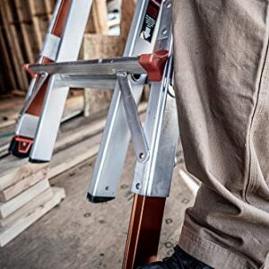 Little Giant Ladders, Revolution with Ratchet Levelers, M26, 26 ft, Multi-Position Ladder, Ratchet™ leg levelers, Aluminum, Type 1A, 300 lbs weight rating (12026-801)