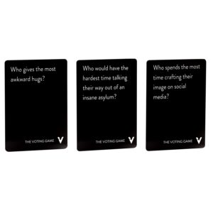 The Voting Game - The Hilarious Adult Party Card Game About Finding Out Who Your Friends are - Perfect for College Students, Fun Parties and Board Games Night with Your Friends