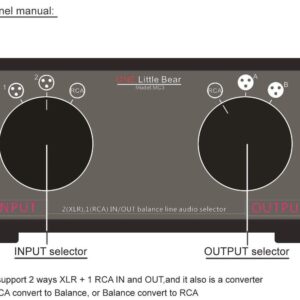 ONE Little Bear MC3 2-IN-2-OUT XLR Balanced/RCA Converter Audio Selector Splitter Box Passive Preamp XLR to RCA Switch