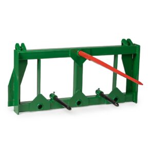 Titan Attachments HD Hay Frame Attachment Fits John Deere Tractors, 49" Hay Spear and Stabilizer Spears, Rated 4,000 LB, Hay Handing Equipment