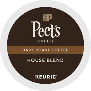 peet's coffee & tea house blend k-cup portion pack for keurig k-cup brewers, 88 count - packaging may vary