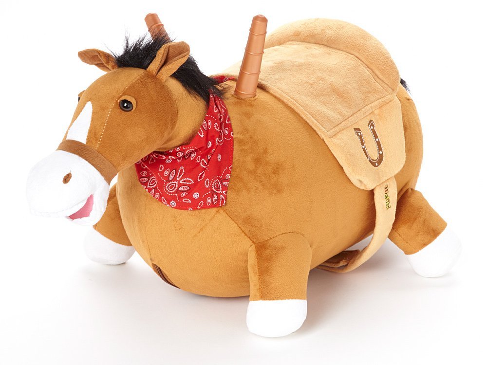 WALIKI Bouncy Horse Hopper | Inflatable Hopping Horse for Kids | Cowboy Rodeo Jumping Horse Toy for Ages 2, 3, and 4 | Soft Plush Cover | Fun Ride-On Bounce Horse