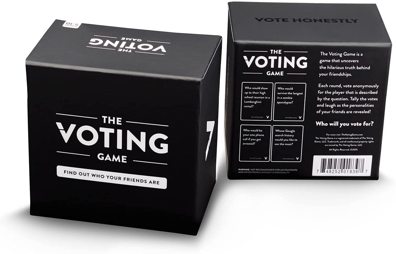 The Voting Game - The Hilarious Adult Party Card Game About Finding Out Who Your Friends are - Perfect for College Students, Fun Parties and Board Games Night with Your Friends