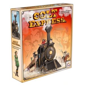 colt express board game - wild west train robbery adventure game! award-winning 3d train game, programming strategy game for kids & adults, ages 10+, 2-6 players, 40 minute playtime, made by ludonaute