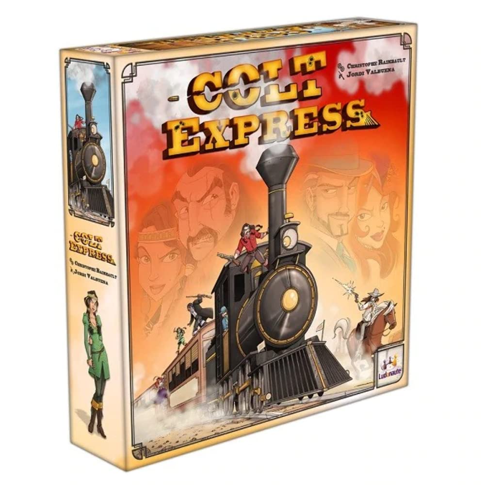 Colt Express Board Game - Wild West Train Robbery Adventure Game! Award-Winning 3D Train Game, Programming Strategy Game for Kids & Adults, Ages 10+, 2-6 Players, 40 Minute Playtime, Made by Ludonaute