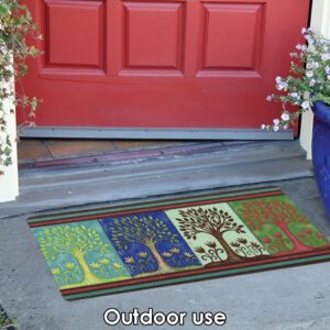 Toland Home Garden 800002 Seasons Spring Summer Door Mat 18x30 Inch Fall Winter Outdoor Doormat for Entryway Indoor Entrance