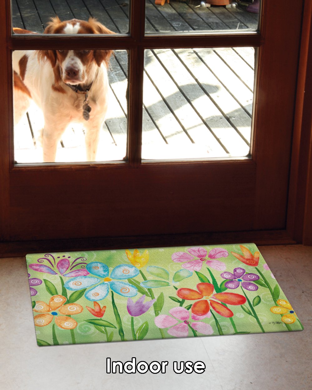 Toland Home Garden 800008 Spring Blooms Spring Door Mat 18x30 Inch Flower Outdoor Doormat for Entryway Indoor Entrance