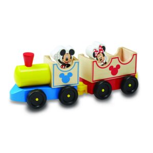 Melissa & Doug Disney Baby Mickey Mouse and Friends All Aboard Wooden Train Toy With 3 Train Cars and 5 Characters