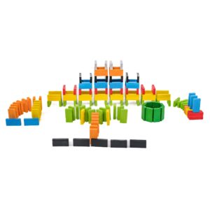 Click N' Play 300-Piece Wooden Dominoes Set for Adults&Kids | Bulk Dominos Set, Toy Train Domino, Tile&Board Games, Domino Set Game | Domino Racks, Sets, Building, Rally | Family Game, Party Favor Box