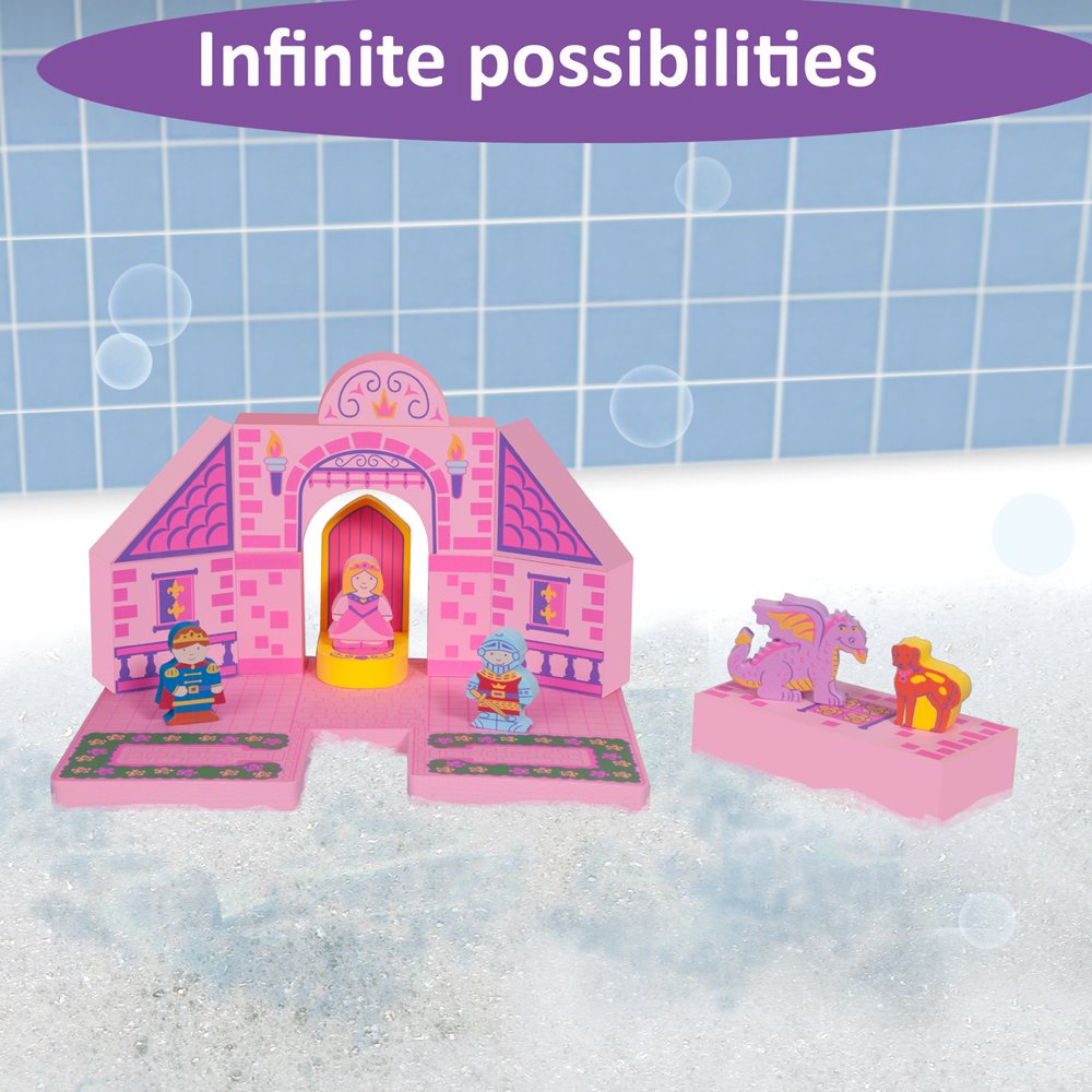 BathBlocks Floating Castle Bath Toy Princess Bath Toys