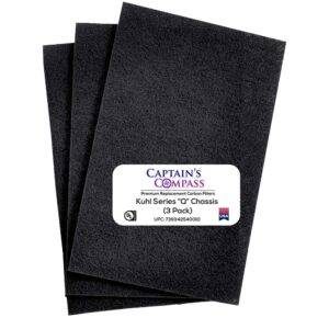 captain's compass replacement series q carbon filter 3-pack for kuhl and kuhl+ series q chassis models (kwcfq)