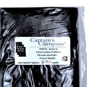 CAPTAIN'S COMPASS Replacement Series Q Carbon Filter 3-Pack for Kuhl and Kuhl+ Series Q Chassis Models (KWCFQ)