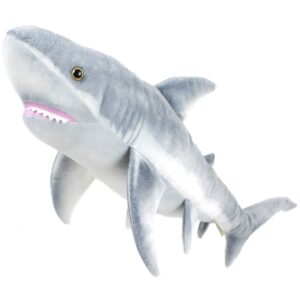 tigerhart sammy the shark - 34 inch long great white stuffed animal plush