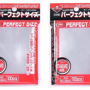 KMC 100 Pochettes Card Barrier Perfect Size Soft Sleeves 2 Pack Value Set !