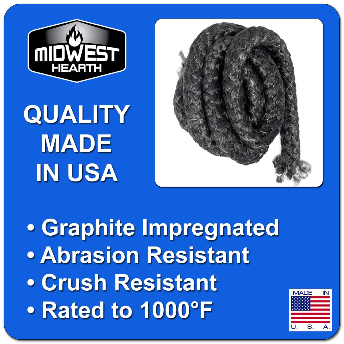 Midwest Hearth GK99 Dutchwest Sequoia Stove Gasket Kit for Vermont Castings (Made in USA)