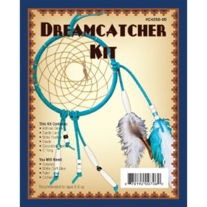 realeather crafts dreamcatcher kit, 5-inch, natural