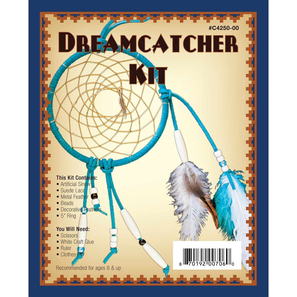 Realeather Crafts Dreamcatcher Kit, 5-Inch, Natural