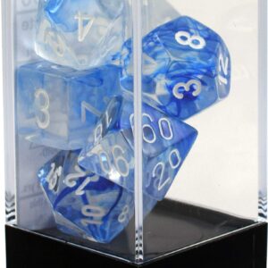 Chessex Manufacturing Nebula Dark Blue White Numbers Dice Set Of 7 CHX-27466