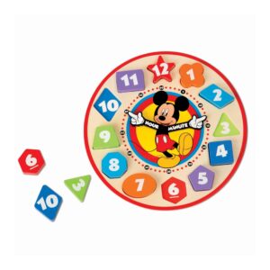 Melissa & Doug Disney Mickey Mouse Wooden Shape Sorting Clock