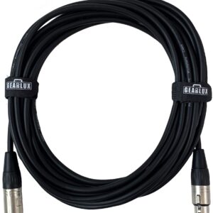 Gearlux XLR Microphone Cable, Fully Balanced, Male to Female, 25 Feet - 6 Pack