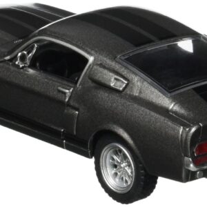 KiNSMART 1967 Ford Shelby Mustang GT500 Gray 1:38 Scale 5 Inch Die Cast Model Toy Race Car w/Pullback Action