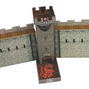 Castle Keep Dice Tower, 2 Castle Wall DM Screens with Magnetic Initiative Turn Tracker