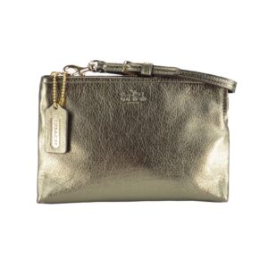 bleecker metallic pouch wristlet 52114