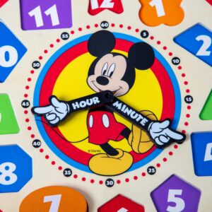 Melissa & Doug Disney Mickey Mouse Wooden Shape Sorting Clock