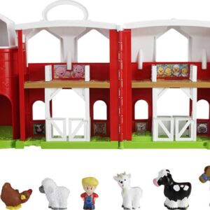 Fisher-Price Little People Toddler Toy Animal Friends Farm Playset with Music Sounds and 7 Figures for Pretend Play Ages 1+ Years