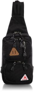 le coq sportif(ルコックスポルティフ) crale body bag large, black (black 19-3911tcx)