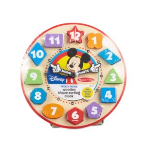 Melissa & Doug Disney Mickey Mouse Wooden Shape Sorting Clock