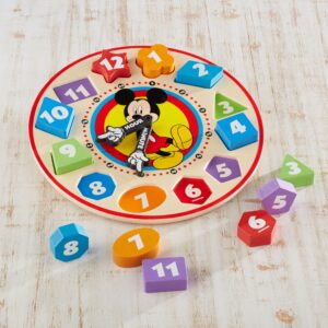 Melissa & Doug Disney Mickey Mouse Wooden Shape Sorting Clock