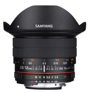 samyang 12mm f2.8 ultra wide fisheye lens for nikon dslr cameras - full frame compatible