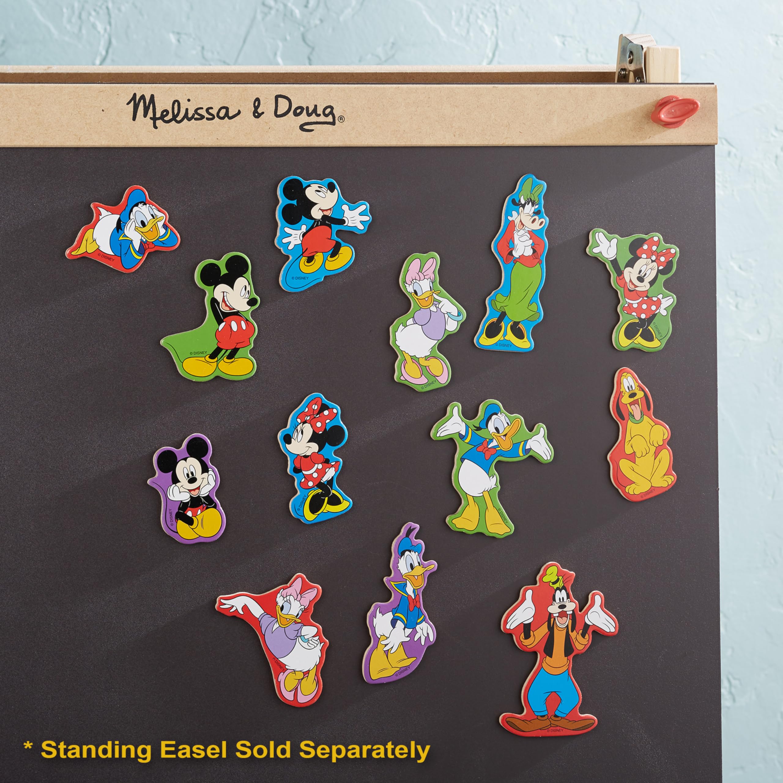 Melissa & Doug Wooden Mickey Mouse Character Magnets (20 pcs) - Cute Fridge Magnets For Toddlers Ages 2+